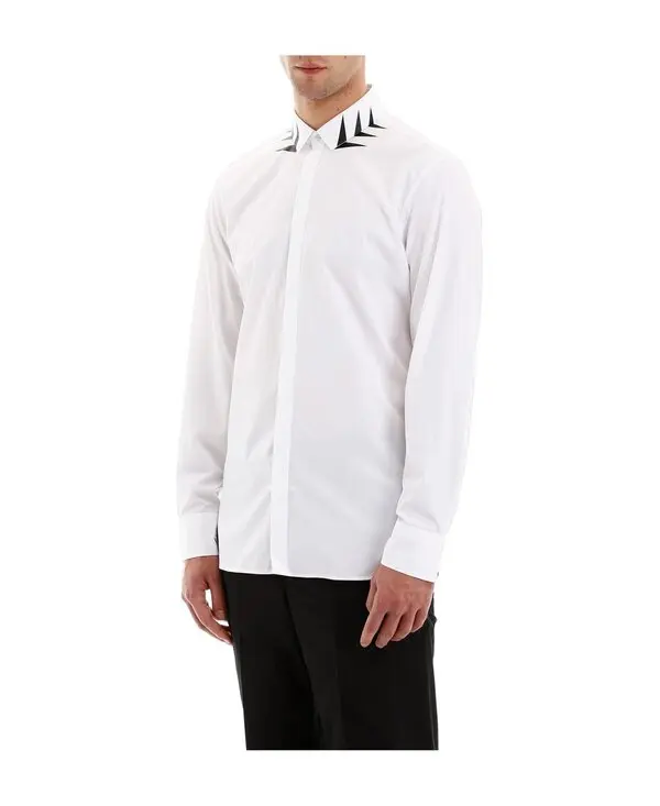 Neil Barrett Printed Collar Shirt