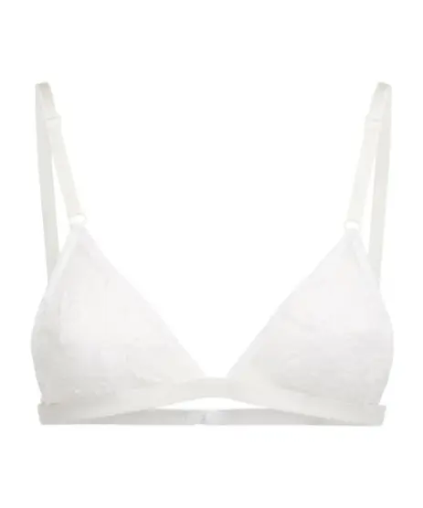 Dolce & Gabbana Lace Triangle Bra - White
