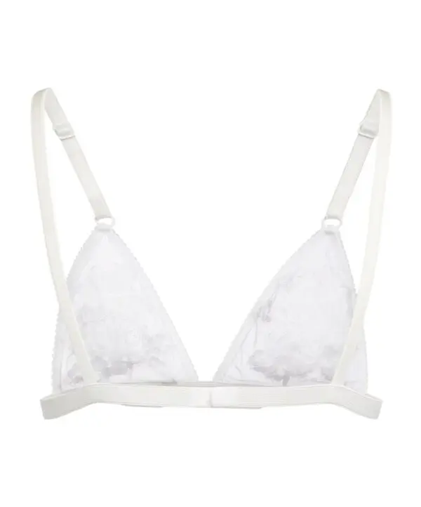 Dolce & Gabbana Lace Triangle Bra - White