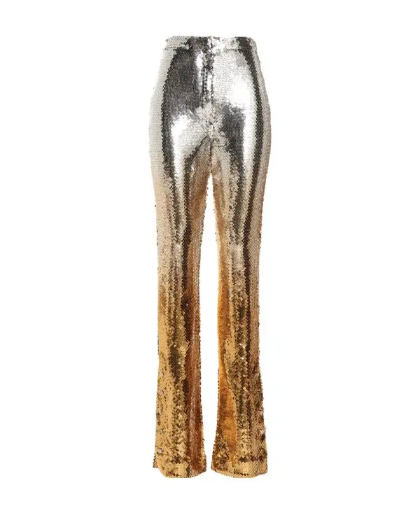 Rabanne Sequin-embellished Gradient Trousers - Brown