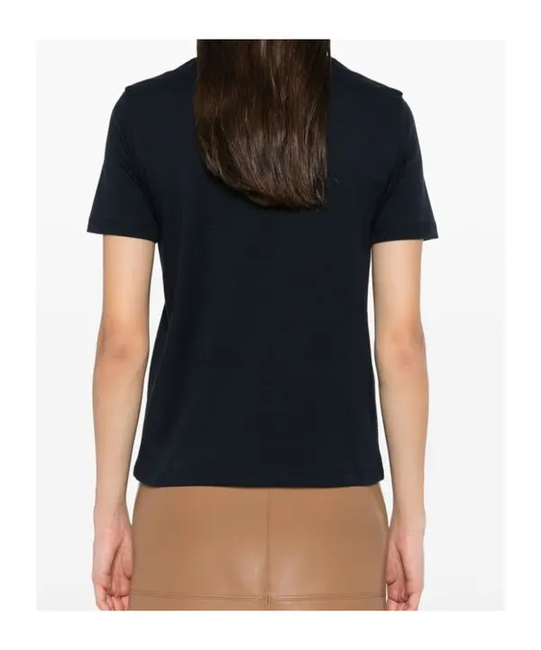 Max Mara Logo Printed Crewneck T-shirt - Black