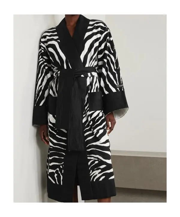 Dolce & Gabbana Long Sleeve Graphic Print Robe