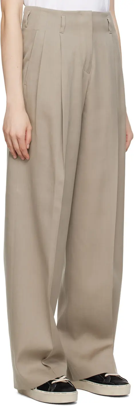 GOLDEN GOOSE Gabardine Straight Leg Trousers