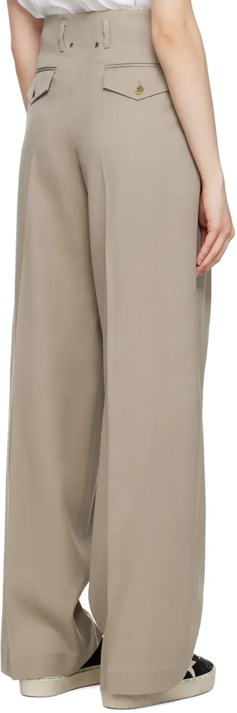 GOLDEN GOOSE Gabardine Straight Leg Trousers