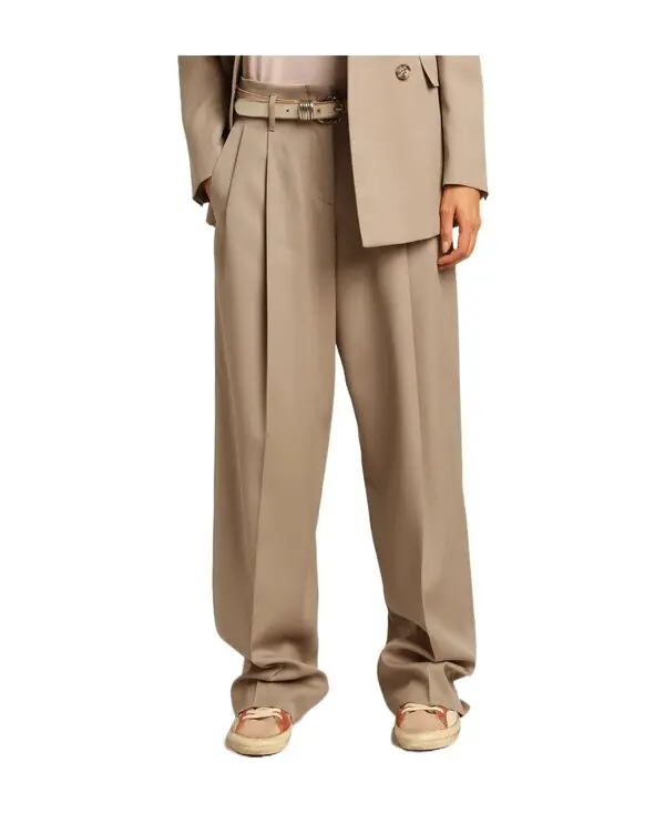 GOLDEN GOOSE Gabardine Straight Leg Trousers