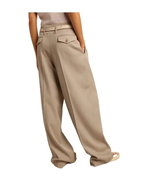 GOLDEN GOOSE Gabardine Straight Leg Trousers