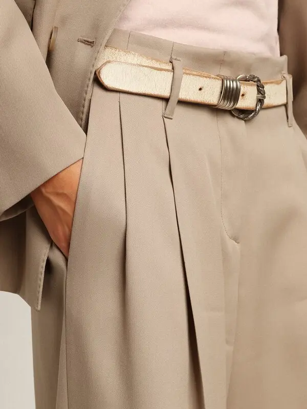 GOLDEN GOOSE Gabardine Straight Leg Trousers
