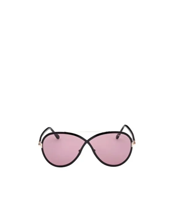 TOM FORD Rickie Oversized Round Frame Sunglasses - Pink