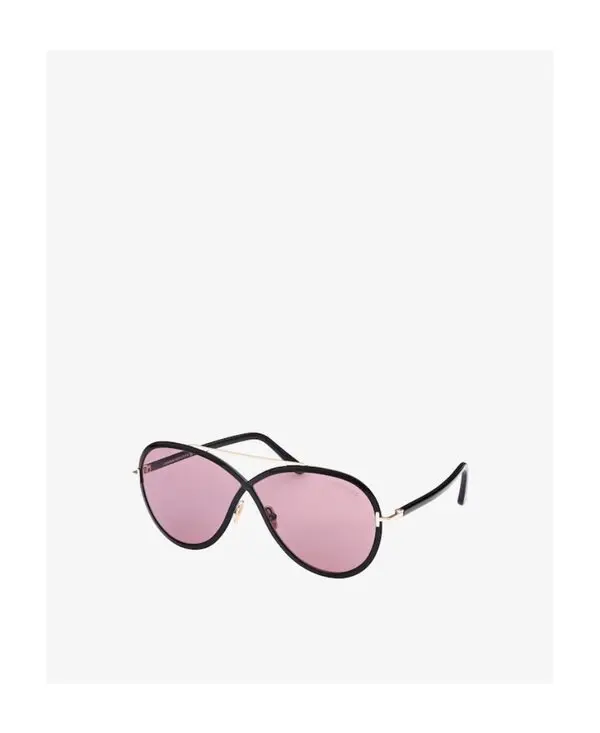 TOM FORD Rickie Oversized Round Frame Sunglasses - Pink
