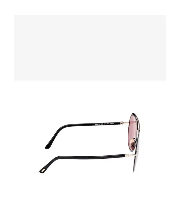 TOM FORD Rickie Oversized Round Frame Sunglasses - Pink