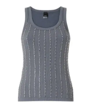Pinko Embellished Ribbed Tank Top