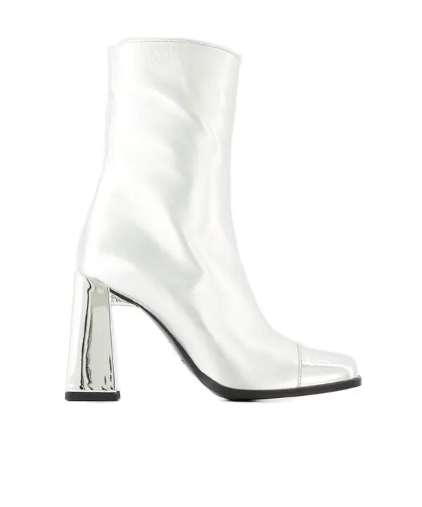 CAREL Metallic Chunky Heel Short Boots