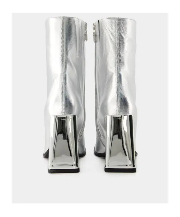 CAREL Metallic Chunky Heel Short Boots