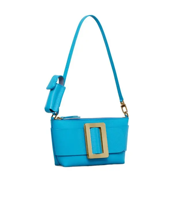Boyy Buckle Pochette Epsom Crossbody Bag - Blue