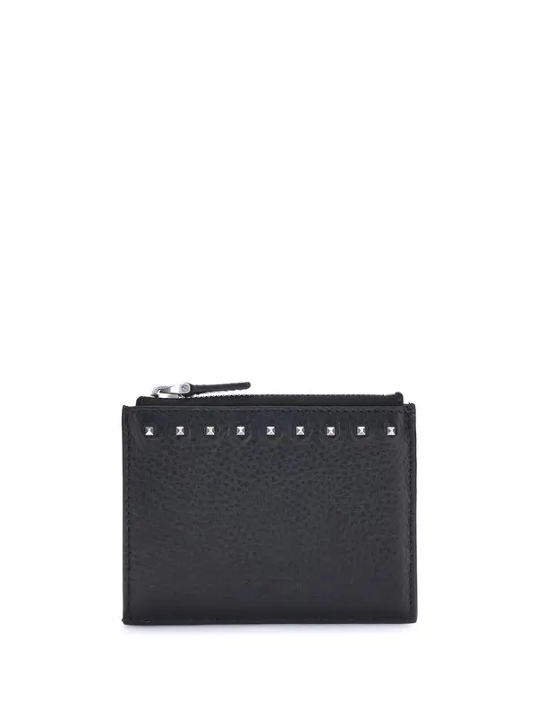 Valentino Garavani Rockstud Zipped Card Holder - Black