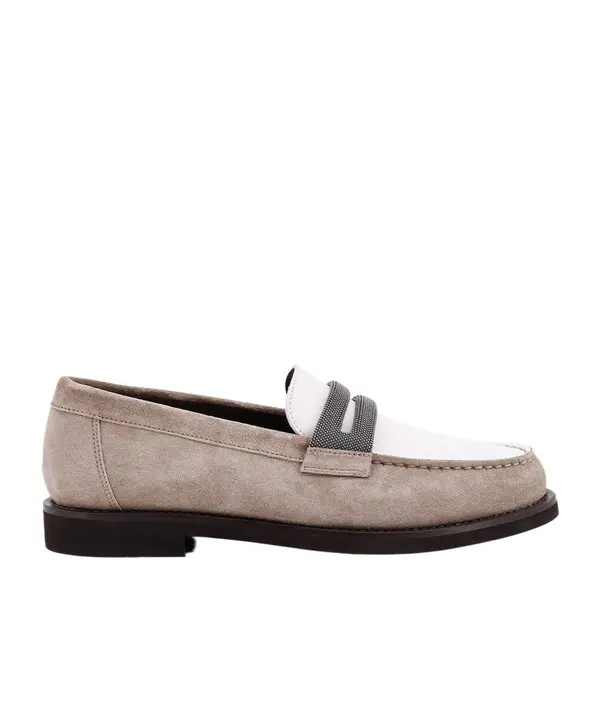 Brunello Cucinelli Embellished Slip-on Loafers