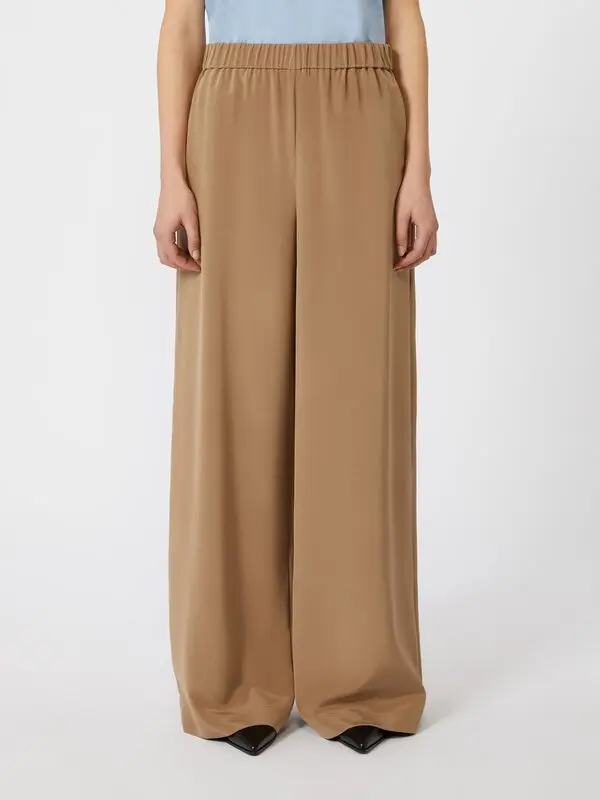 Max Mara Bonn Wide Leg Trousers - Hazelnut Brown