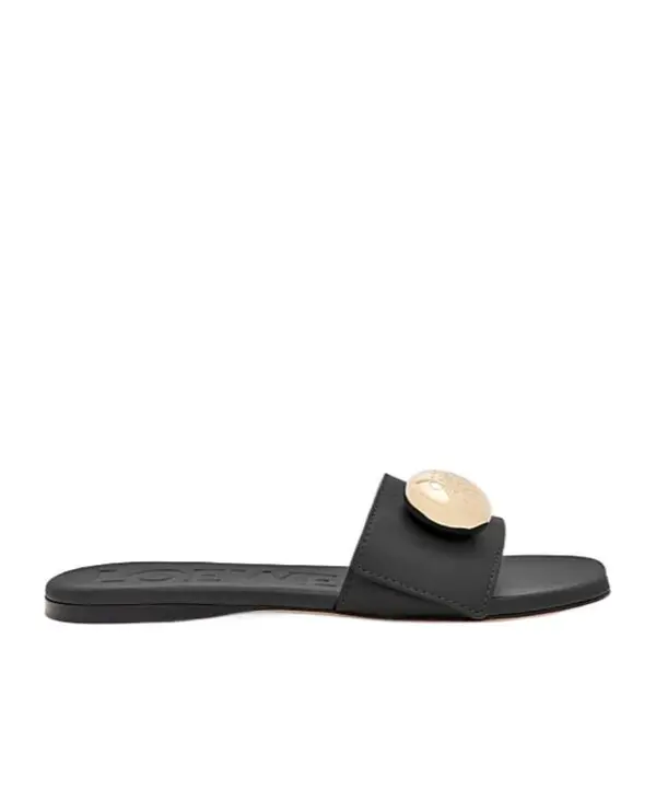Loewe Logo Medallion Flat Sandals
