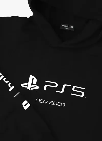 Balenciaga X Sony Playstation 5 Oversized Hoodie - Black/white