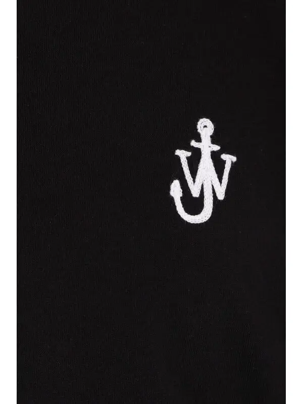 J.W.ANDERSON Jw Anderson Anchor Embroidered T-shirt - Black