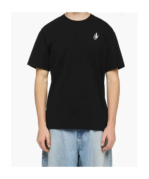 J.W.ANDERSON Jw Anderson Anchor Embroidered T-shirt - Black