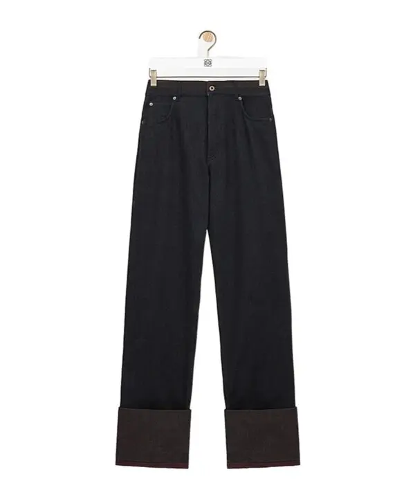 Loewe Turn-up Jeans - Black