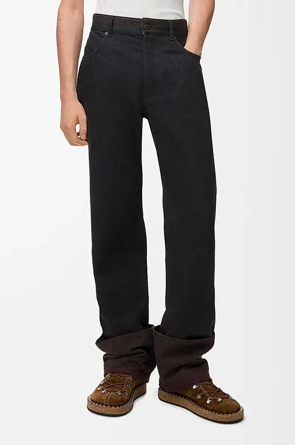 Loewe Turn-up Jeans - Black