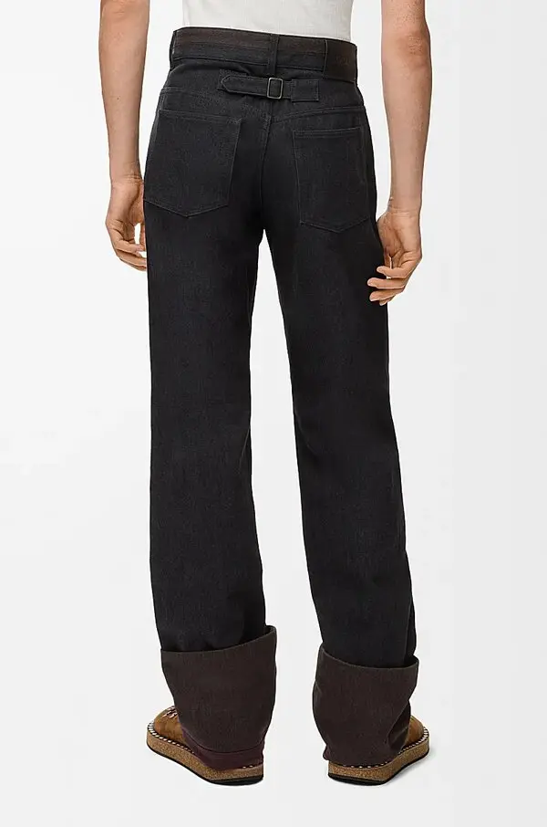 Loewe Turn-up Jeans - Black
