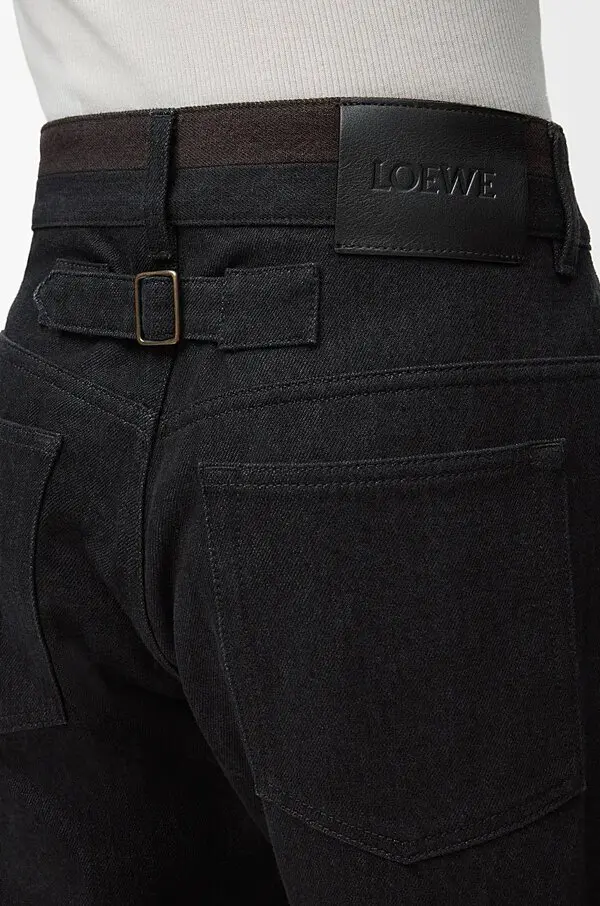 Loewe Turn-up Jeans - Black
