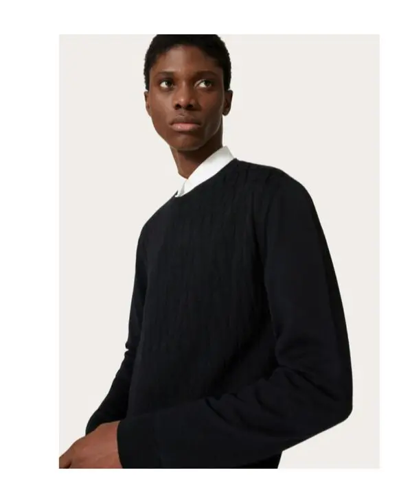 Valentino Garavani Toile Iconographe Jacquard Knit Jumper - Black