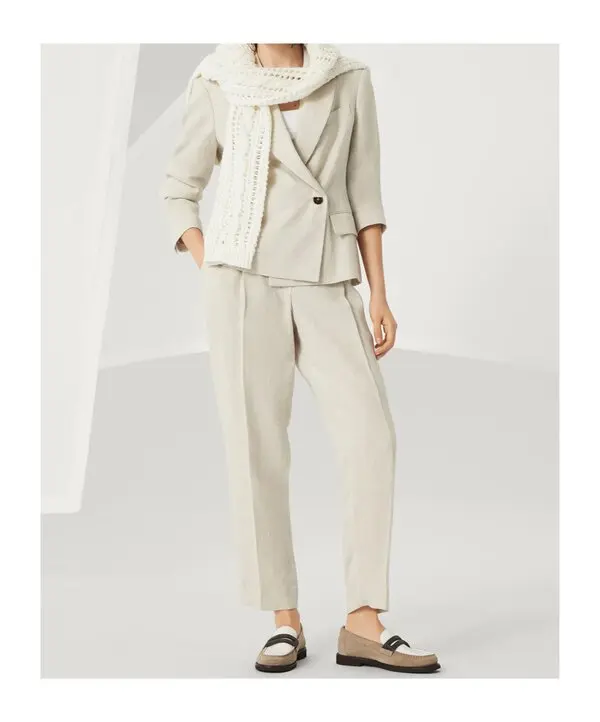 Brunello Cucinelli Monili Embellished Sparkling Slouchy Trousers