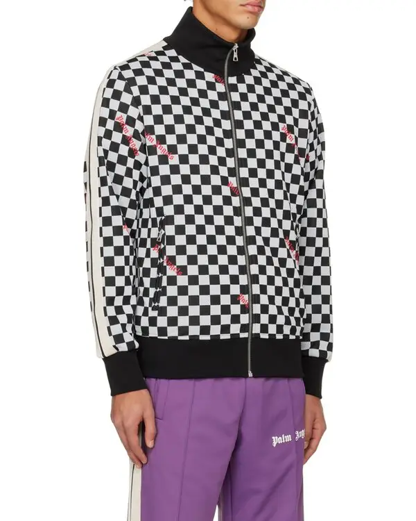 Palm Angels Damier Printed Zipped Track Jacket