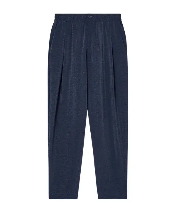Giorgio Armani Button Detailed Straight Leg Trousers - Blue