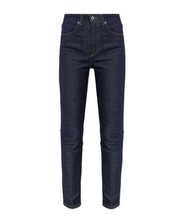 Dolce & Gabbana Logo Plaque Skinny Jeans - Black
