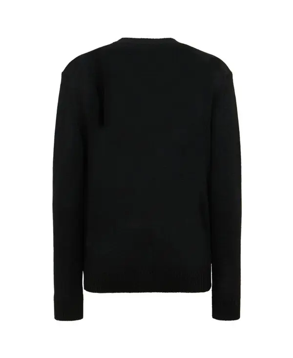 JIL SANDER Long-sleeved Knit Pullover - Black