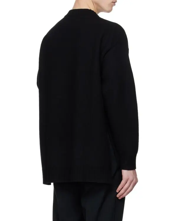 JIL SANDER Long-sleeved Knit Pullover - Black