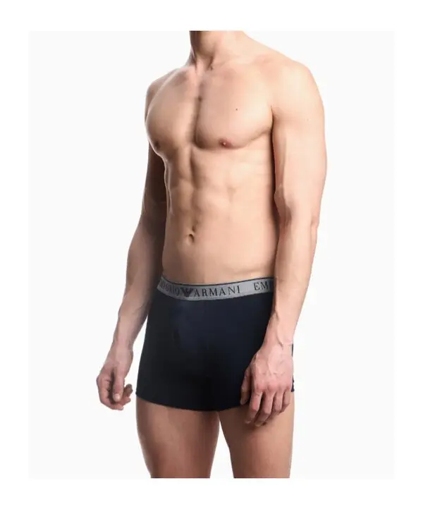 Emporio Armani Two-pack Of Endurance Logo Boxer Briefs - Gray