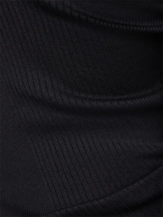 JEAN PAUL GAULTIER Ribbed Cotton Twisted Double-layer Top