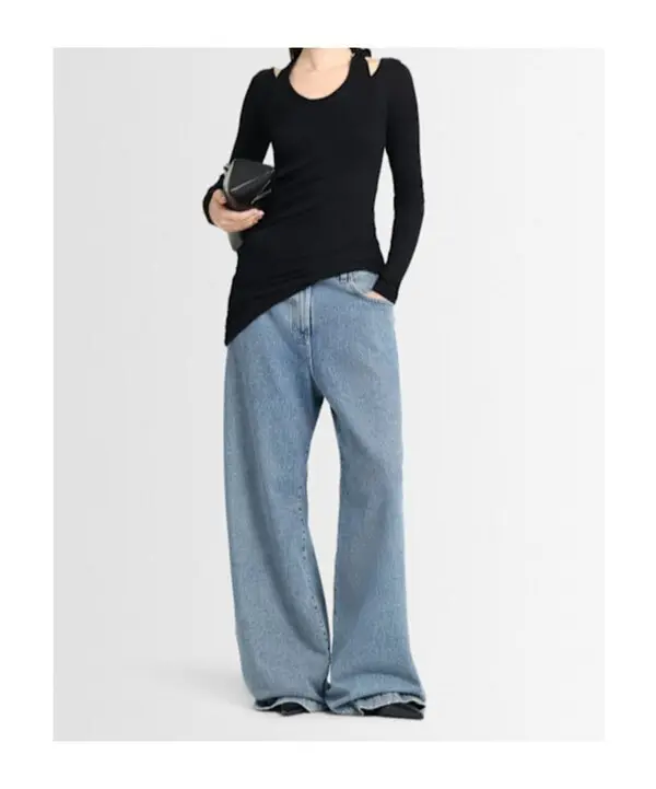 JEAN PAUL GAULTIER Ribbed Cotton Twisted Double-layer Top