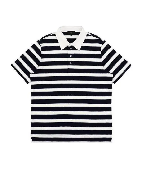Dunhill Logo Embroidered Polo Shirt - Black