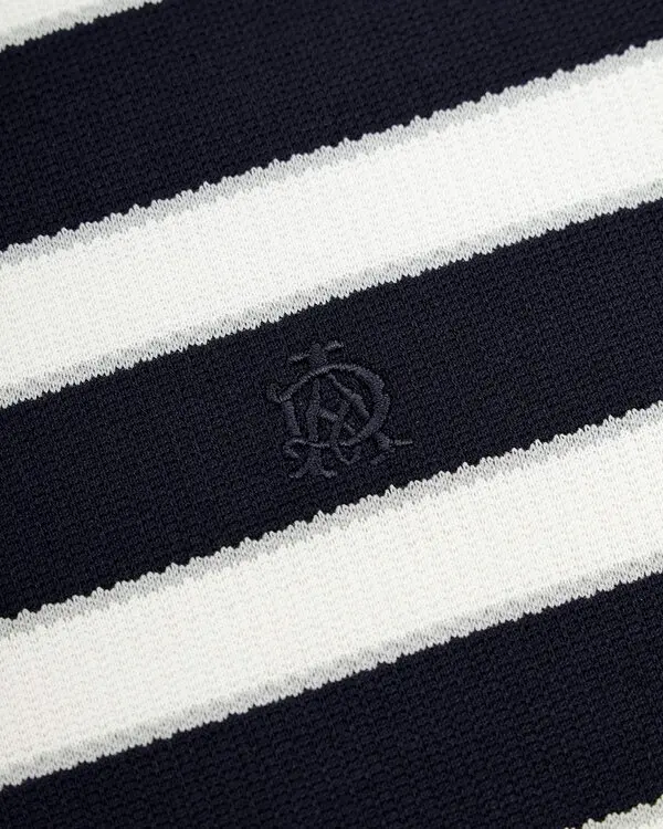 Dunhill Logo Embroidered Polo Shirt - Black