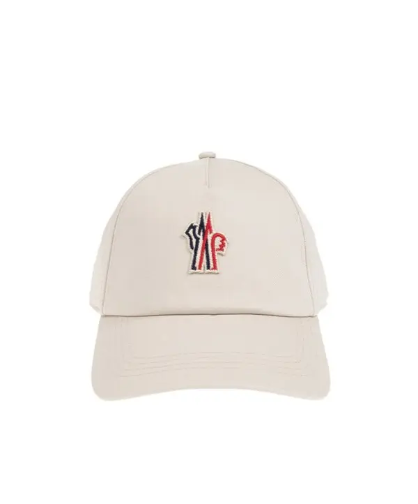 Moncler Logo Patch Baseball Cap - Cream