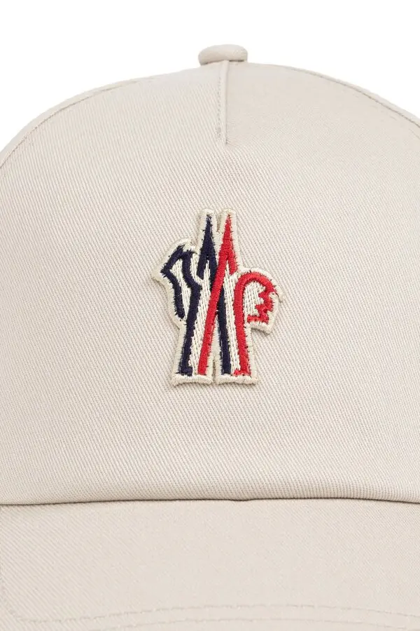Moncler Logo Patch Baseball Cap - Cream