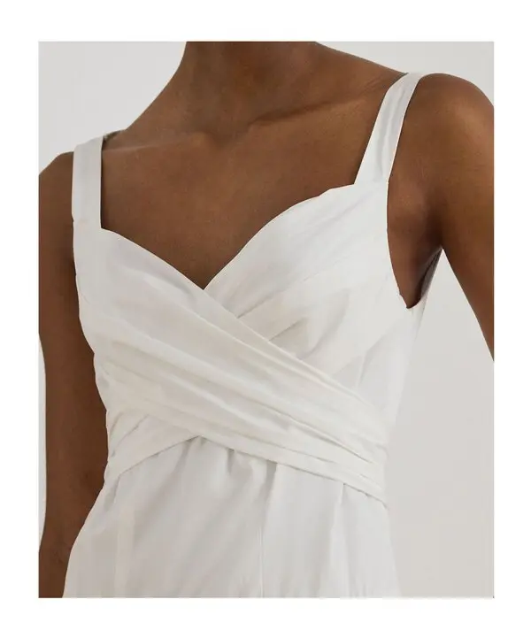 Ralph Lauren Sleeveless Cross-over Detailed Tiered Midi Dress