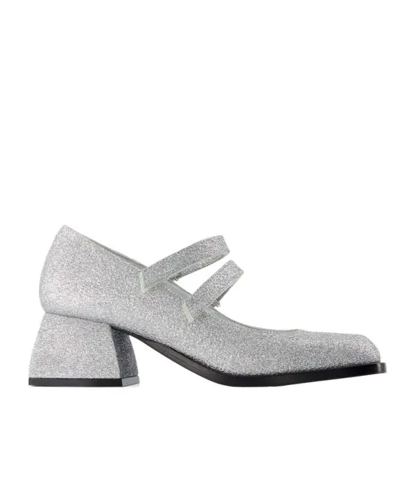 NODALETO Bulla Bacara Glitter-detailed Pumps - Gray