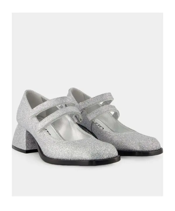 NODALETO Bulla Bacara Glitter-detailed Pumps - Gray