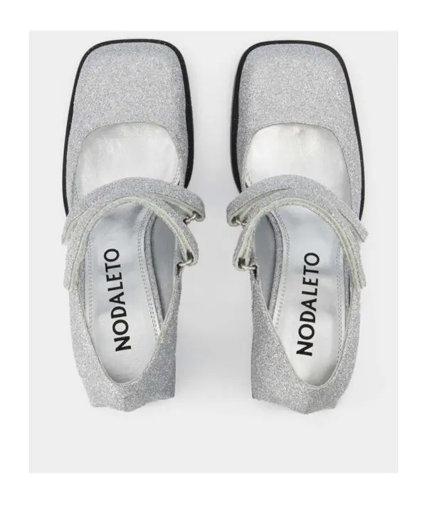 NODALETO Bulla Bacara Glitter-detailed Pumps - Gray
