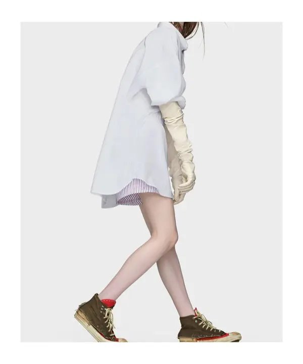 MAISON MARGIELA Long Sleeve Shirt Jumpsuit With Elasticated Waist