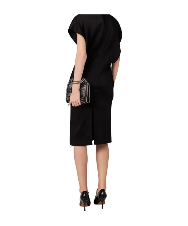 Stella McCartney Deep V-neck Cap Sleeve Midi Dress