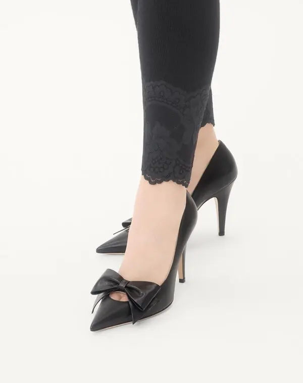 Valentino Garavani Bow Detail Kidskin Pumps - Black